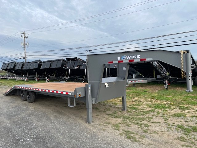 BWise 8 x 28 Gooseneck Deckover Equipment Trailer – Hydraulic ...